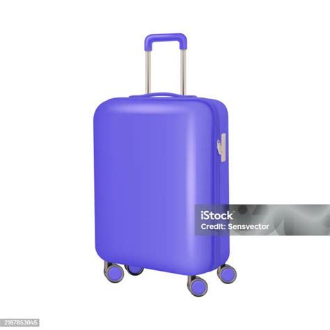 바퀴와 손잡이가 있는 여행 가방 여행과 여행을 위한 고립된 현실적인 수하물 휴가 또는 여행을위한 벡터 포장 가방 지퍼가있는 플라스틱 수하물 개인 소지품이 들어있는 핸드백 3
