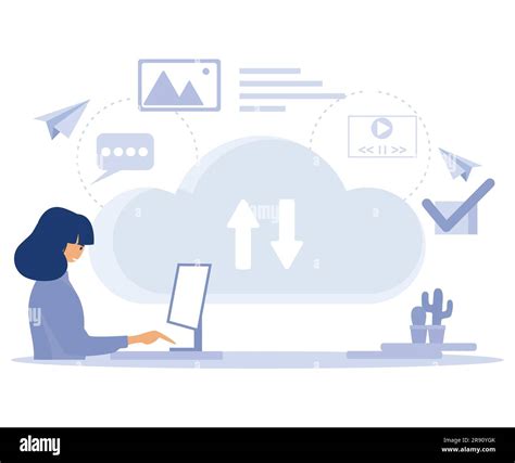 Cloud Software Concept Saas Technology Cloud Computing Security