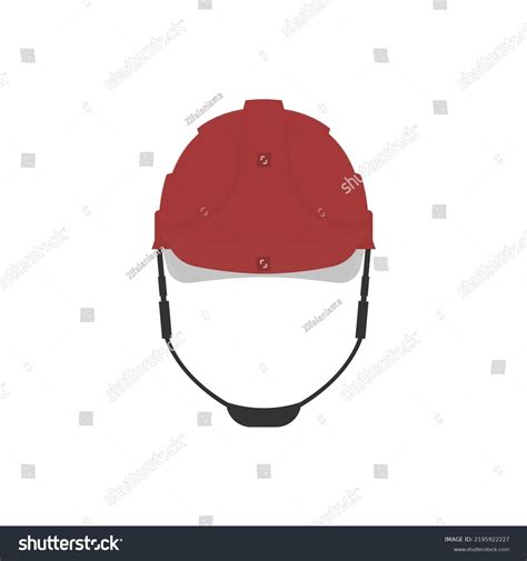 Safety Helmet Front View Vector Flat Stock Vector Royalty Free