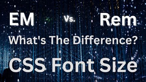 Rem Font Sizes At Gertrude Joe Blog