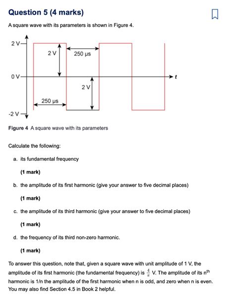 Solved Question Marks A Square Wave With Its Chegg