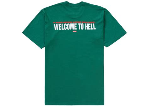 Supreme Toy Machine Welcome To Hell Tee Green Mens Ss24 Us