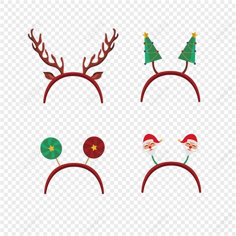 크리스마스 귀여운 만화 머리 장식 하얀 모자 계절 Png 일러스트 무료 다운로드 Lovepik
