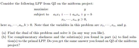 Solved Consider The Following LPP From Q2 On The Midterm Chegg Com
