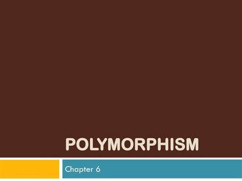 Ppt Polymorphism Powerpoint Presentation Free Download Id 2669362
