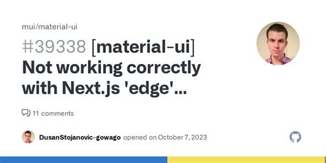 Material Ui Not Working Correctly With Nextjs Edge Runtime · Issue