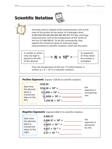 Scientific Notation Pdf Multiplication Mathematics Worksheets Library