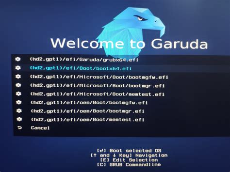 dual boot grub not working after installation of garuda