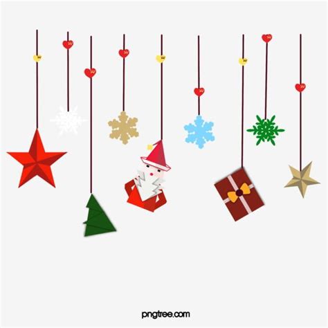 종이 컷 산타 클로스 펜 던 트 테두리 Png 와 Psd