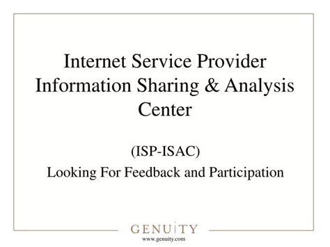 Ppt Internet Service Provider Information Sharing And Analysis Center