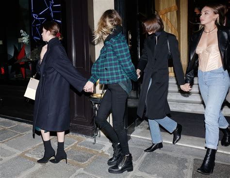 Ashley Benson Cara Delevingne And Kaia Gerber Leave Hotel Costes In
