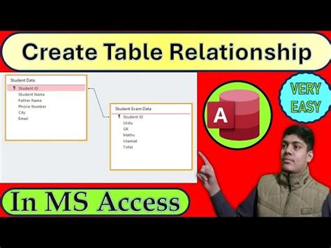 How to Create Relationship Between Two Tables in MS Access. - YouTube