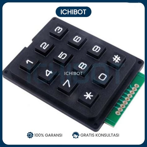 Keypad 3×4 Timbul Tombol Array Matrix Ichibot Store