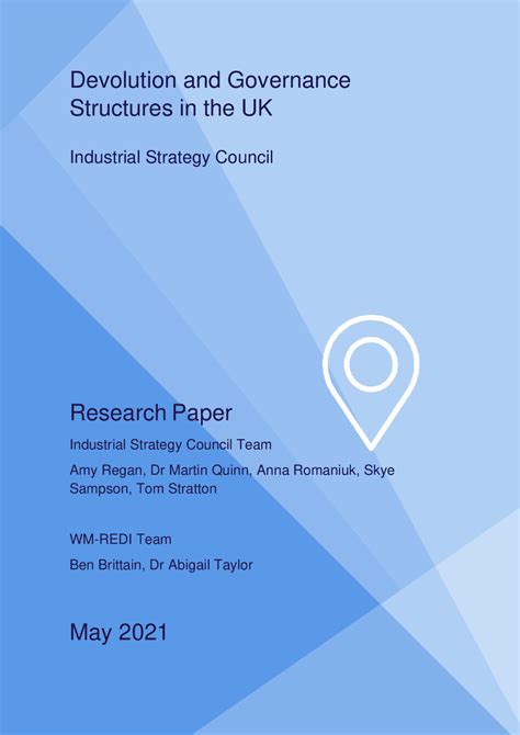 Uk Devolution And Governance Lessons From Industrial Strategy Council