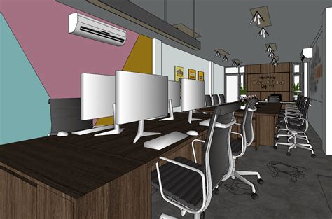 Interior Office Scene Sketchup Model Download Id 110000026 Kim Phong