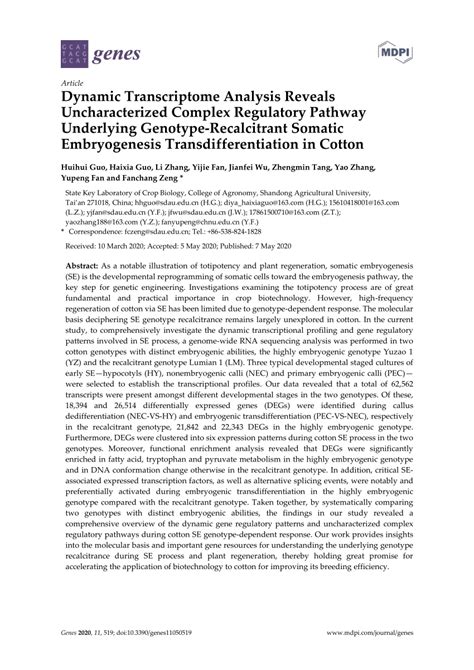 Pdf Dynamic Transcriptome Analysis Reveals Uncharacterized Complex