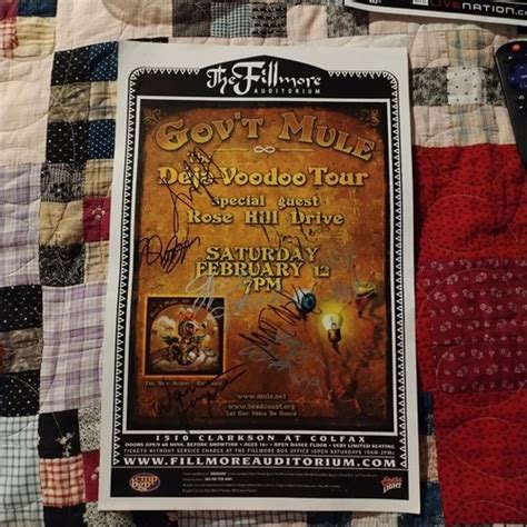 Govt Mule Autographed Concert Flyer Ebay