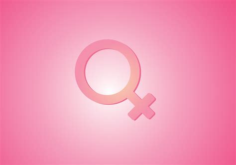 Pink Female Gender Symbol Minimal Idea Concept Vector Design Template 21570232 Vector Art At