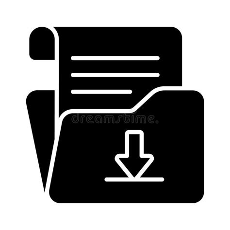 Down Arrow On File Folder Depicting Vector Of File Download In Modern Style Stock Vector