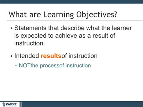 Writing Effective Learning Objectives Ppt