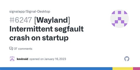 Wayland Intermittent Segfault Crash On Startup · Issue 6247