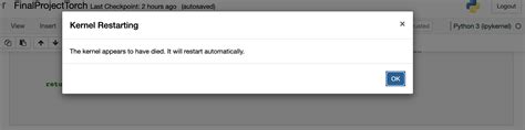 kernel dies when i try to use torch on jupyter notebook pytorch forums