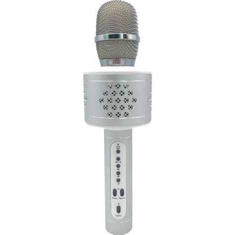 Mikrofon karaoke Bluetooth stříbrný | 4KIDS.cz