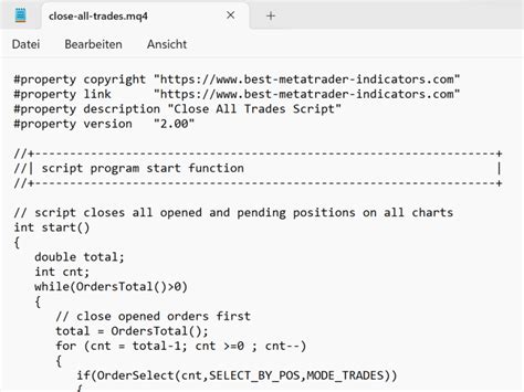 Close All Trades Custom Script ⋆ Top Mt4 Indicators Mq4 Or Ex4 ⋆