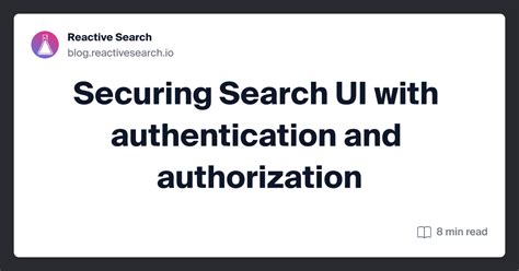 securing search ui with authentication and authorization