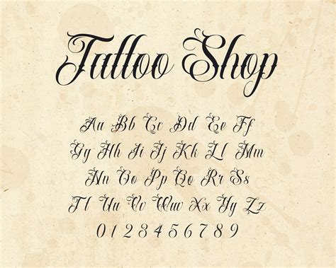 Cursive Traditional Tattoo Font