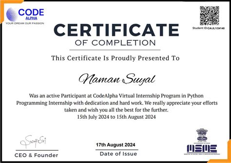 naman suyal on linkedin internship pythondeveloper