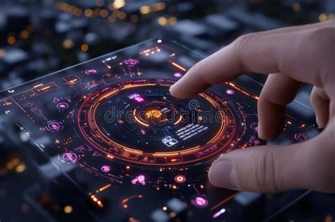 Ar Interface At Shipping Port Future Technology Interaction Stock