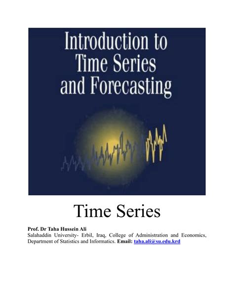 Pdf Introduction To Time Series With Matlab