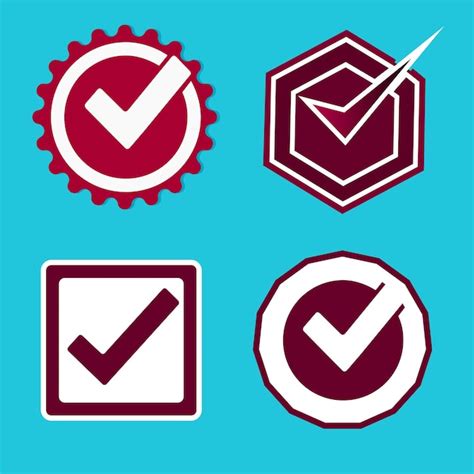 Premium Vector Vector Set Check Marks Or Ticks Tick Symbol Grunge