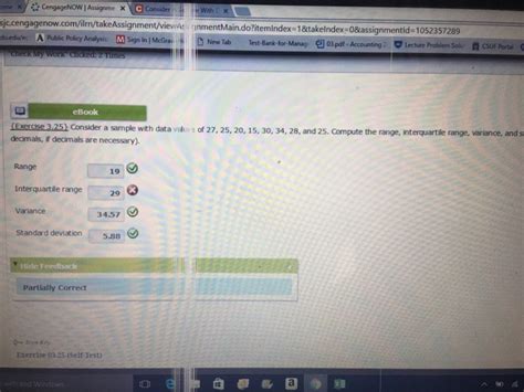 solved consider a sample with data values of 27 25 20 15