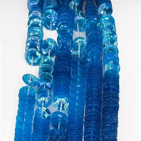 Duck Blue 3041 French Sequins With Irisé Iridescent Finish Maydel Craft