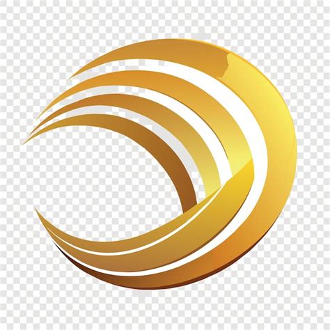 Líneas De Semicírculo Vectorial Que Fluyen Patrón Dinámico Gradiente Dorado Aislado En Fondo