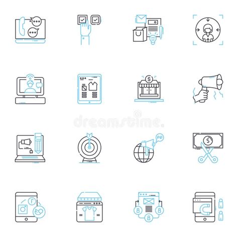 Email Strategy Linear Icons Set Segmentation Personalization Automation Engagement