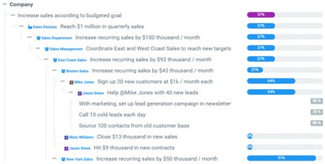 Okr Alignment With Okr Examples Weekdone