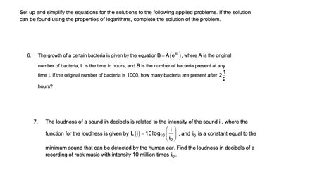 Solved Set Up And Simplify The Equations For The Solutions Chegg
