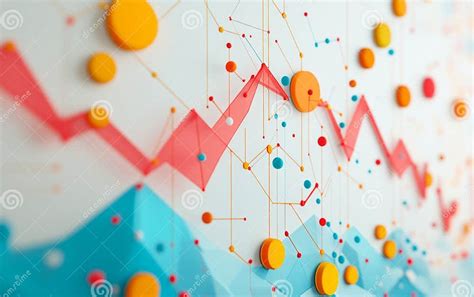 Abstract Data Visualization With Colorful Geometric Shapes And Lines