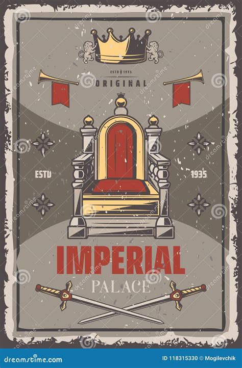 Royal Poster Background Template Blank Banner Layout Design Cartoon