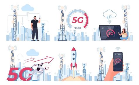 Premium Vector The Concept Of Fast 5G Internet Connection A Fast And Convenient Way To