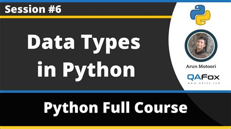 Data Types In Python Python Tutorial Part 6 Youtube