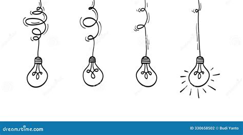 Doodle Lightbulbs Idea Icon Simplifying The Complex Confusion Clarity Or Path Vector Idea