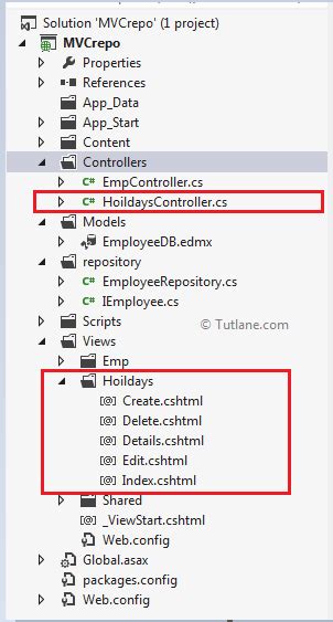 Scaffolding In Aspnet Mvc 4 With Crud Operations Example Tutlane