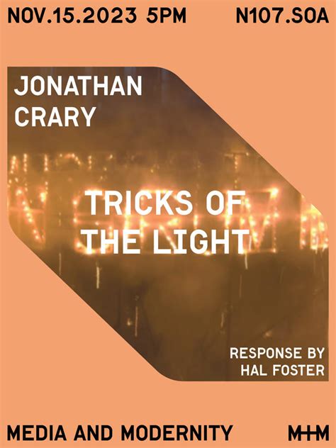 Jonathan Crary Tricks Of The Light” [res Hal Foster] Program In Media And Modernity