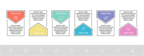 벡터 인포그래픽 플랫 템플릿입니다 4개의 다이어그램 그래프 순서도 단계 타임라인 프레젠테이션에 대한 6개의 셰이프 0명에 대한 스톡 벡터 아트 및 기타 이미지 Istock