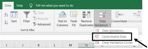 how can we circle invalid data in excel geeksforgeeks