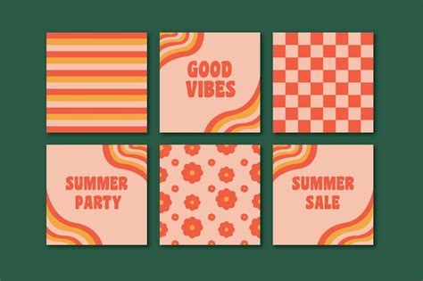 소셜 미디어 배너 디자인 배경 인스 타 그램 포스트 프레임 템플릿 집합벡터 커버 프리미엄 벡터